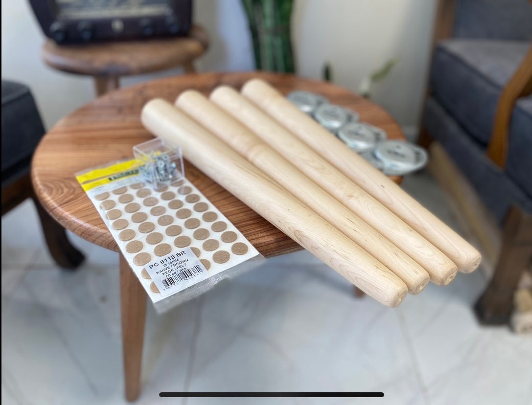 Tapered Legs for Coffee Tables a Set of 4 Solid Wood Legs Maple Wood ...