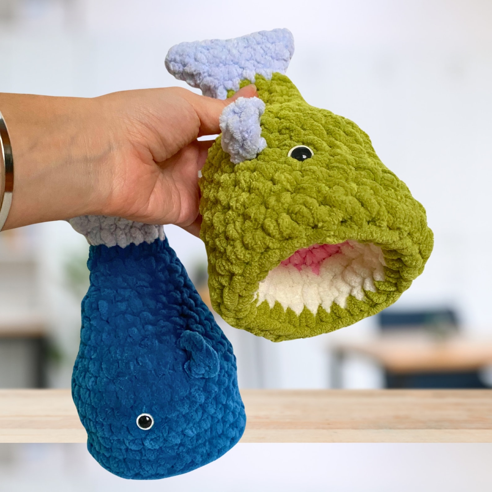 No Sew Amigurumi Fish Crochet Pattern Fidget Toy Flipping Fish Flip the ...
