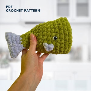 No Sew Amigurumi Fish Crochet Pattern Fidget Toy Flipping Fish Flip the ...