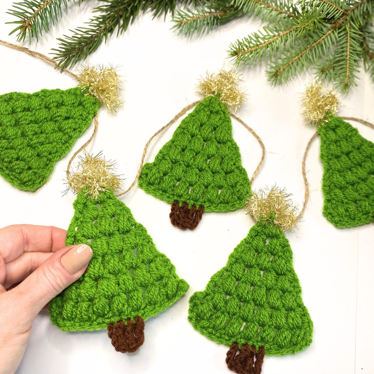 Christmas Tree Garland Crochet Pattern Christmas Home Decoration ...