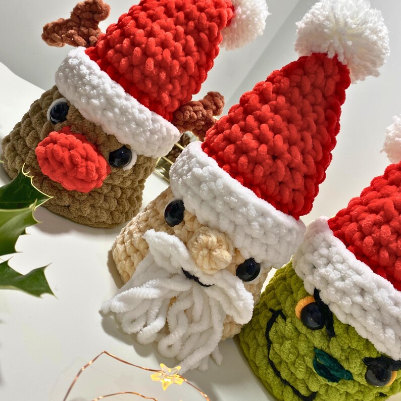 Christmas Bundle of Toy Crochet Pattern Reindeer, Santa, Grinch ...