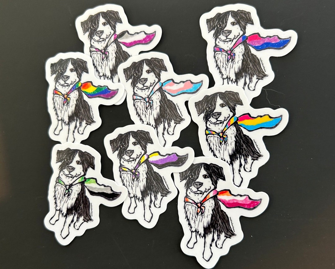 PRIDE Dog Sticker - Etsy