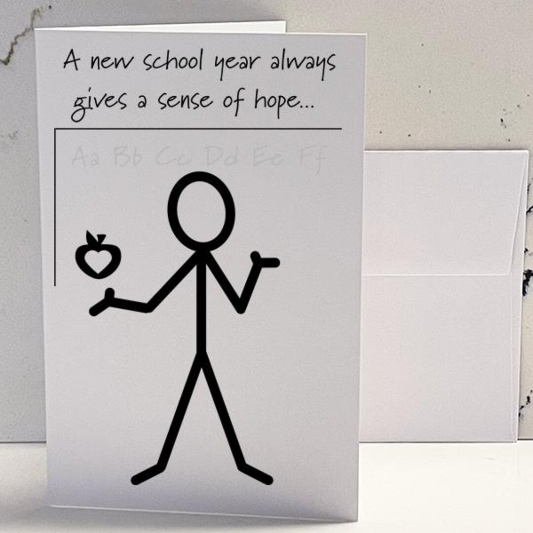Funny Teacher Card Back to School Card Teacher Appreciation Card - Etsy