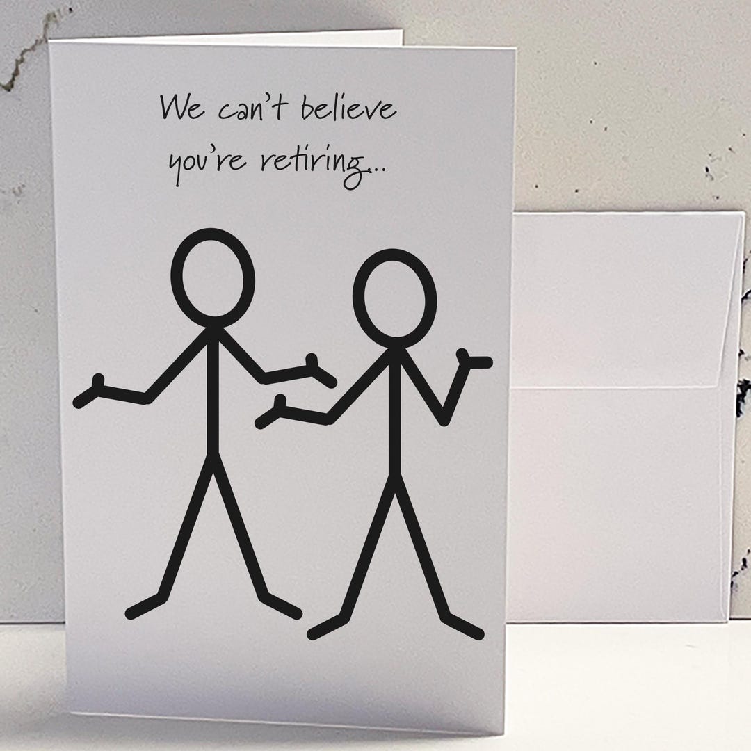 Funny Retirement Card: Snarky Dark Humor Greeting - Etsy
