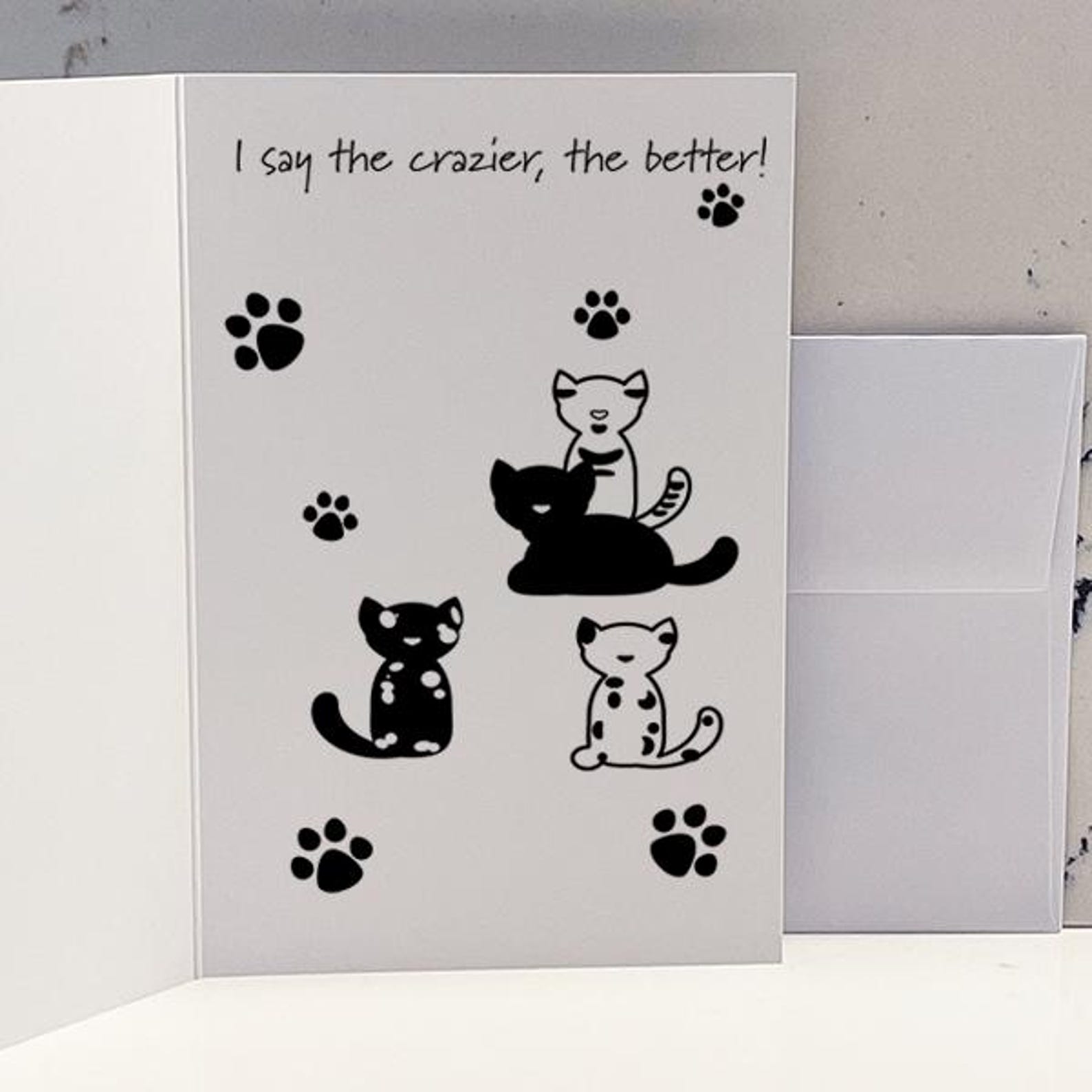 New Cat Greeting Card New Pet Greeting Card New Cat Card New Kitten ...