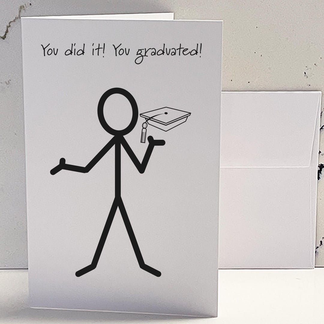 Funny Graduation Card: Sarcastic Dark Humor - Etsy
