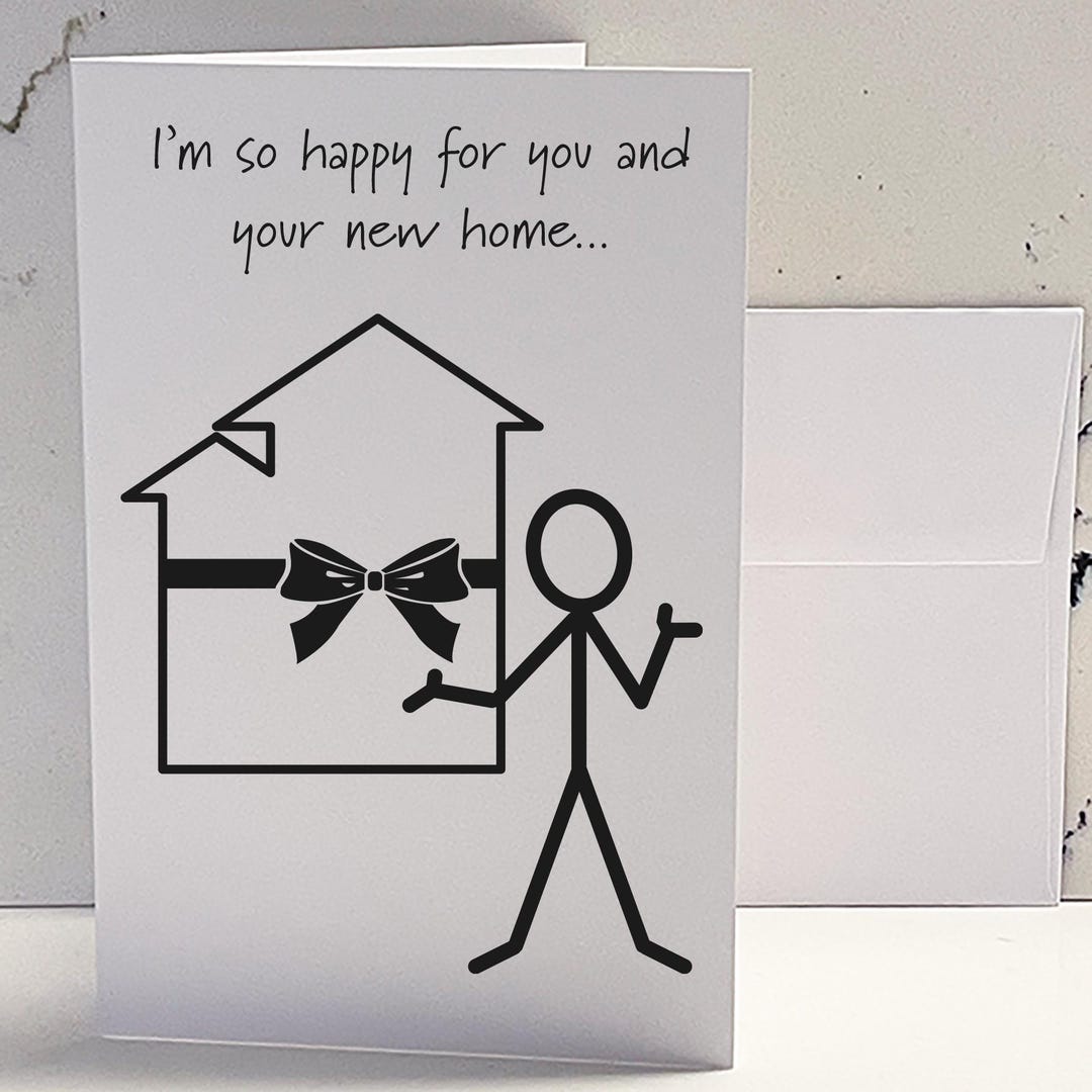 New Home Card - Funny New Home Card - Dark Humor New Home Card - Snarky ...