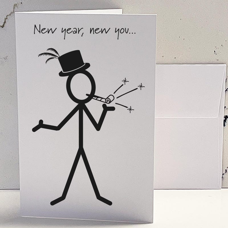 Funny New Years Card - Etsy