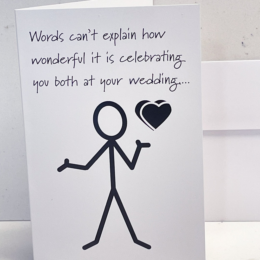 Sarcastic Wedding Card - Funny Wedding Card - Wedding Message - Etsy