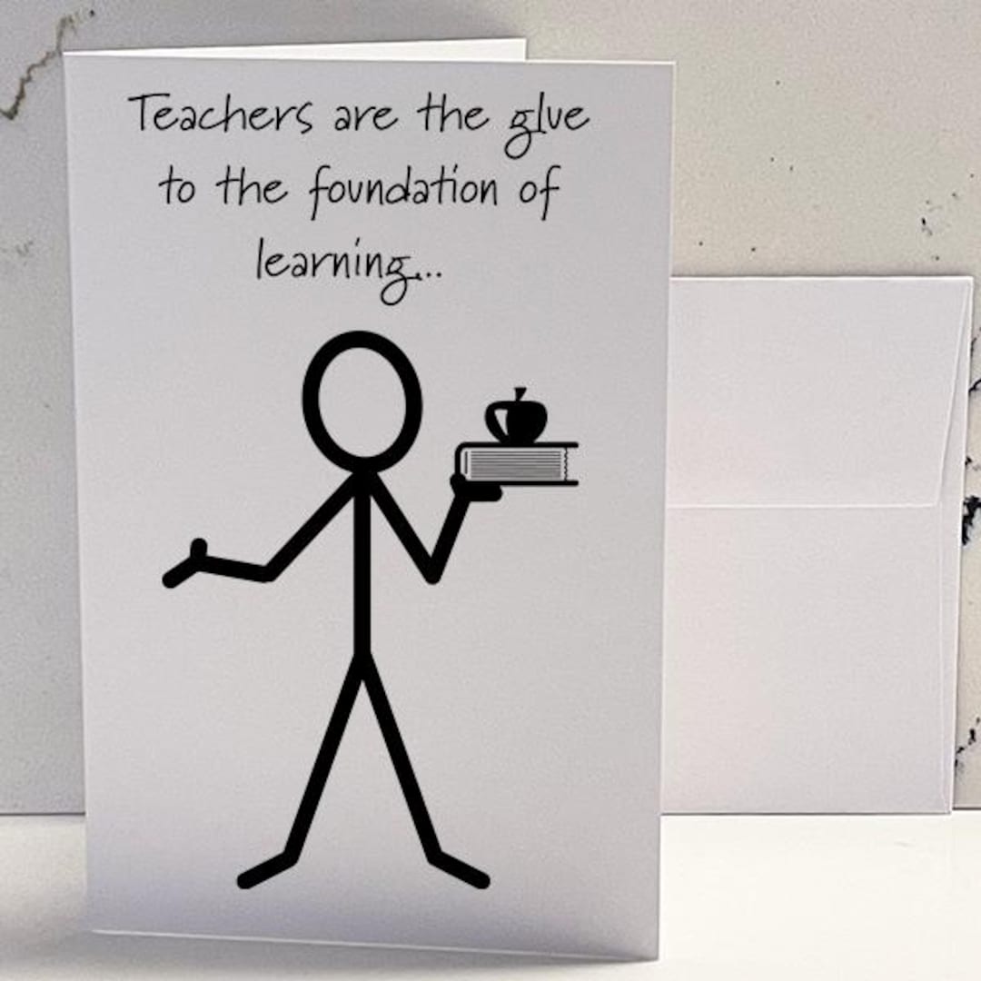 Funny Teacher Card Back to School Card Teacher Appreciation Card - Etsy