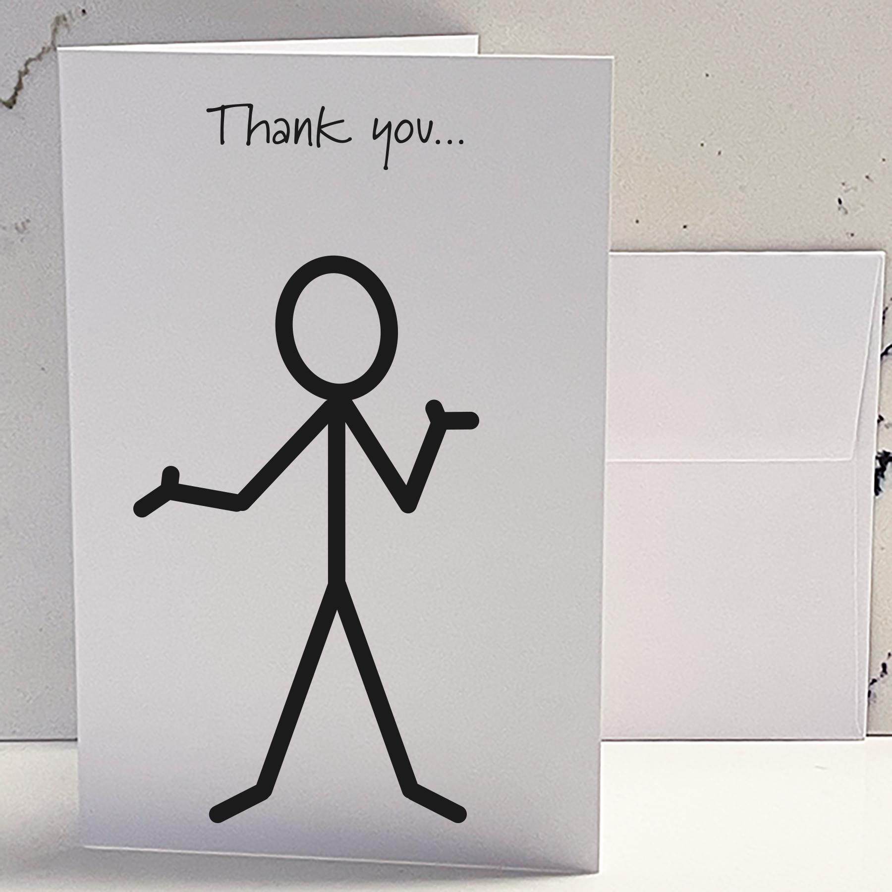 Not-so Thank You Card - Thank You Card - Greeting Card - Etsy