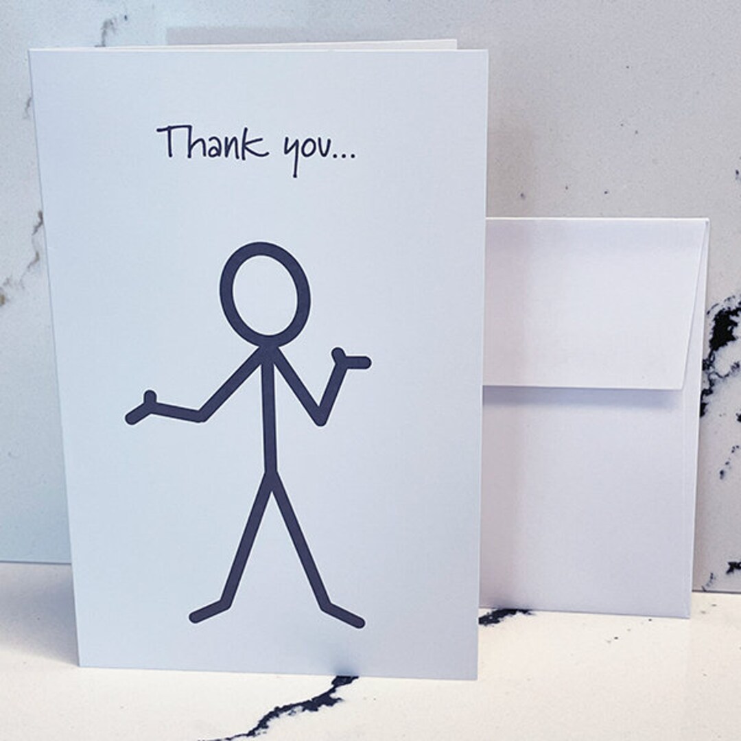 Not-so Thank You Card - Etsy
