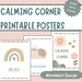 Calming Corner Signs Minimalist Design Boho Colors | Printable Calm ...