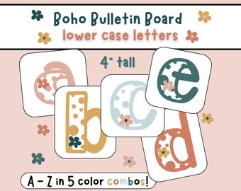 Boho Bulletin Board Letters for Classroom | Printable Letters for ...