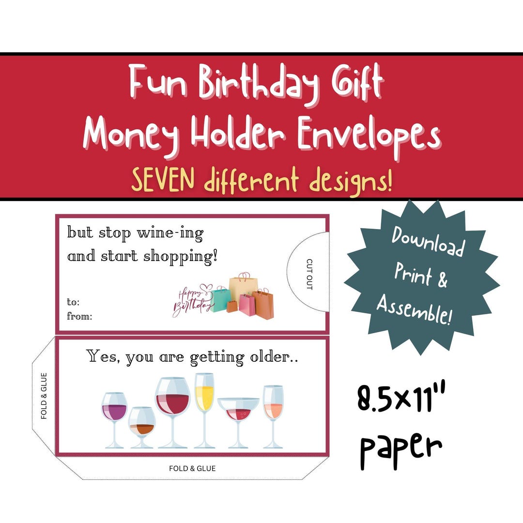 Money Gift Envelope | Birthday Money Holder | Funny Envelope for Gift ...