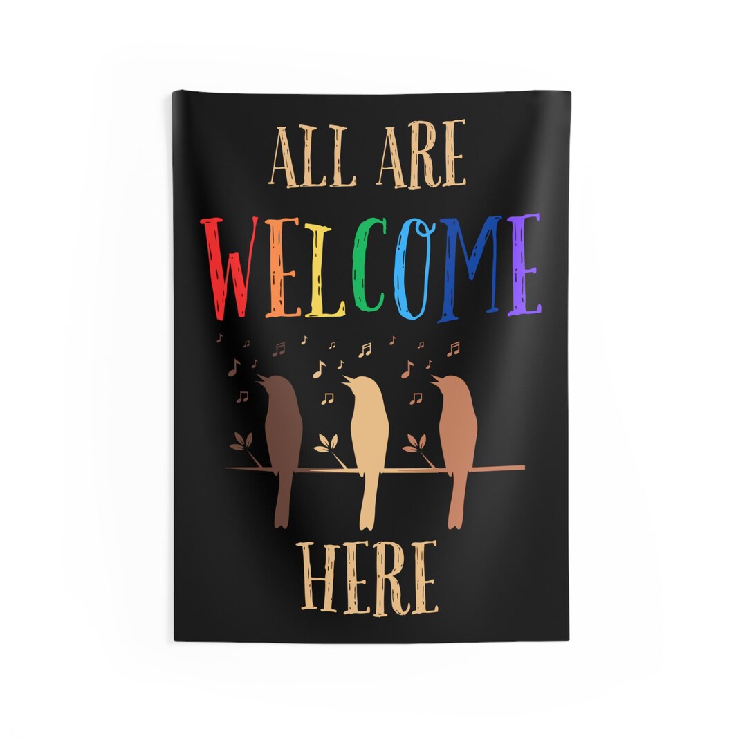 Indoor Wall Tapestry for Music Classroom Inclusive Diversity Banner for ...