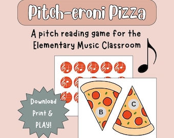 Pizza Pitch Matching Game for General Music Centers | Elementary Music ...