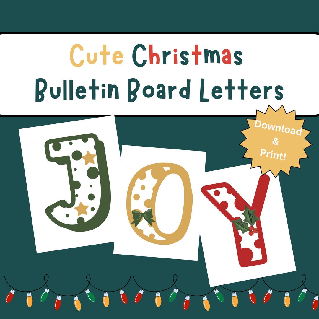 Cute Christmas Bulletin Board Letters | Holiday Theme Printable Letters ...