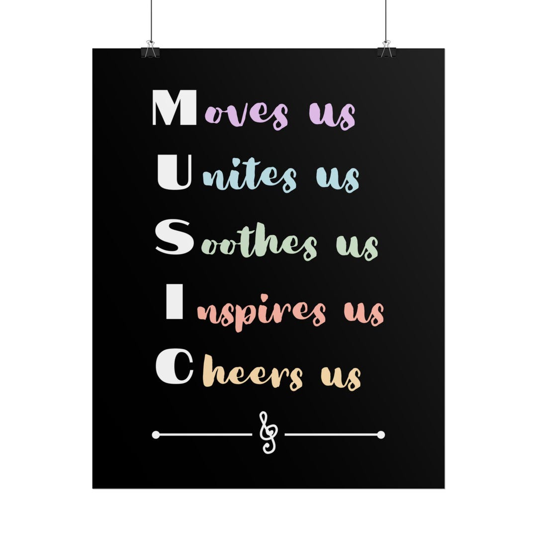 Inspirational Poster for Music Classroom | Power of Music Poster for ...