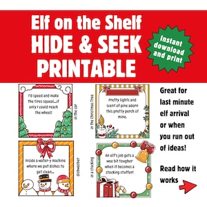 Elf Note Hide and Seek - Etsy