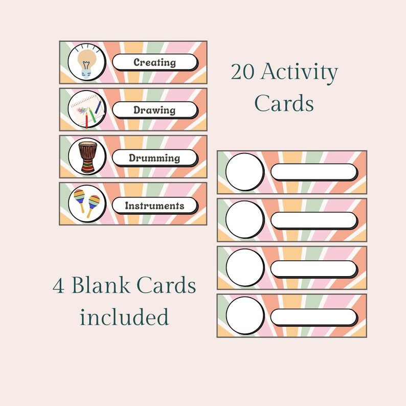 Music Room Visual Schedule Cards, Printable Elementary Music Room Decor ...