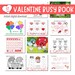 Valentines Day Toddler Busy Book Pre K Quiet Book | Printable Busy Book ...