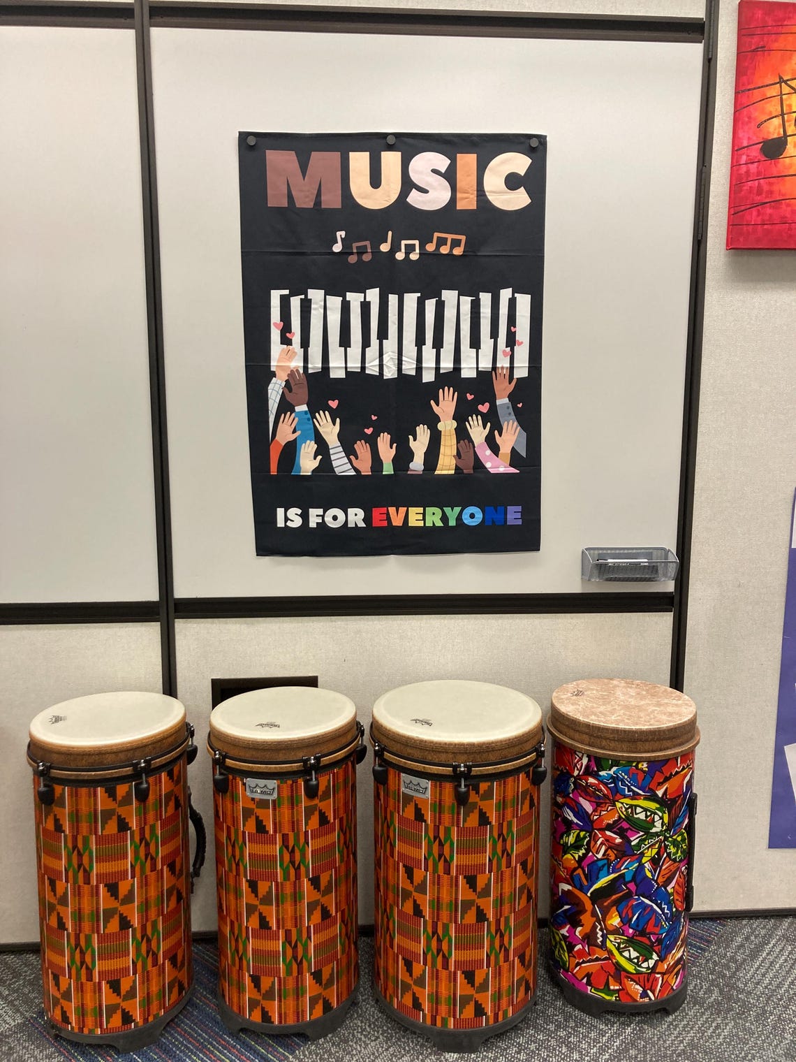 Indoor Wall Tapestry for Music Classroom Inclusive Diversity Banner for ...