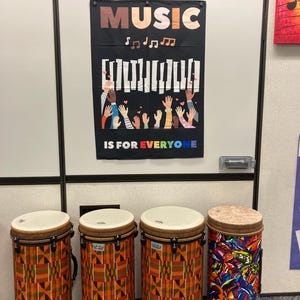 Indoor Wall Tapestry for Music Classroom Inclusive Diversity Banner for ...