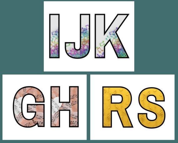 Bulletin Board Letters for Music Room | Printable Letters for Bulletin ...