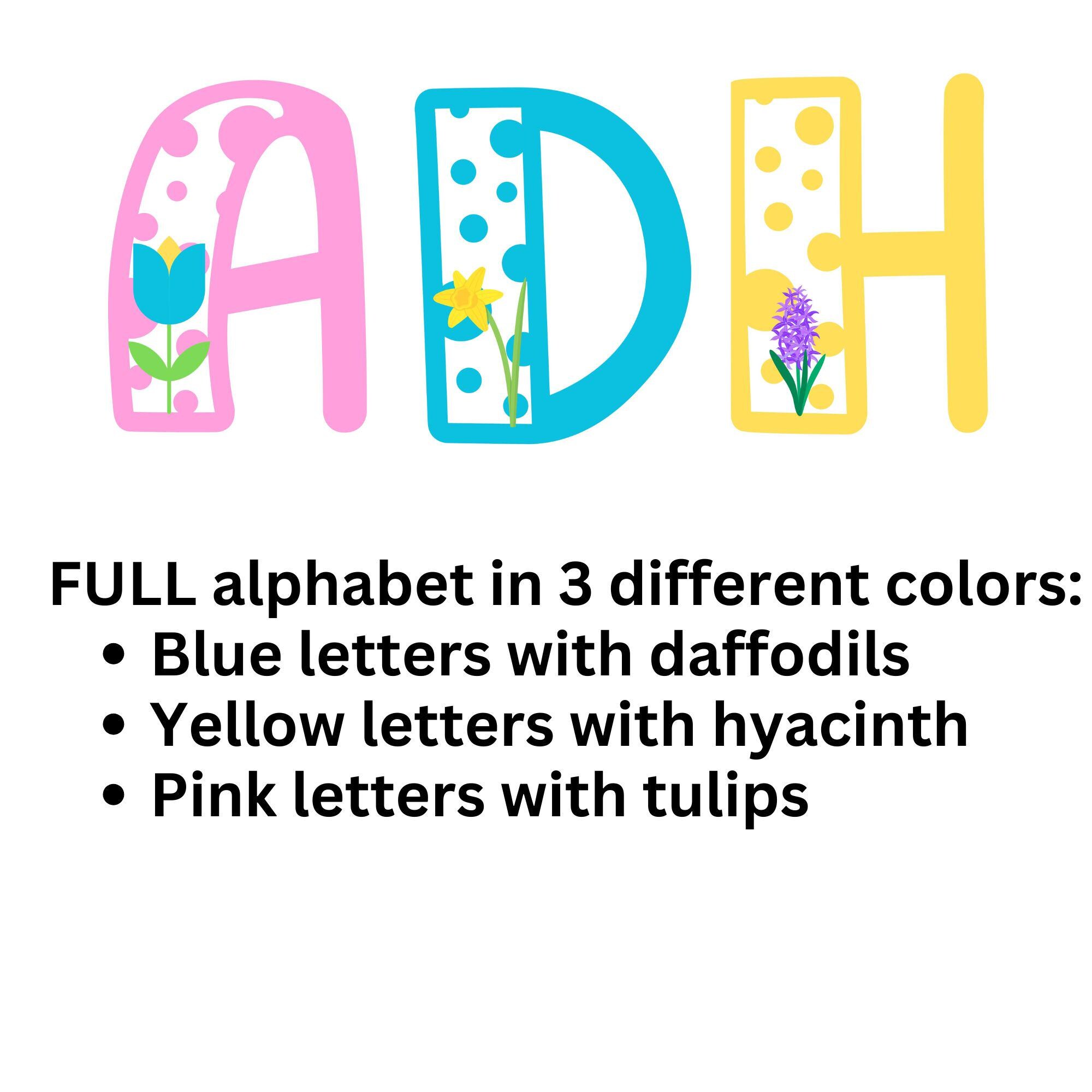 Spring Flowers Bulletin Board Letters for Classroom | Printable Pastel ...