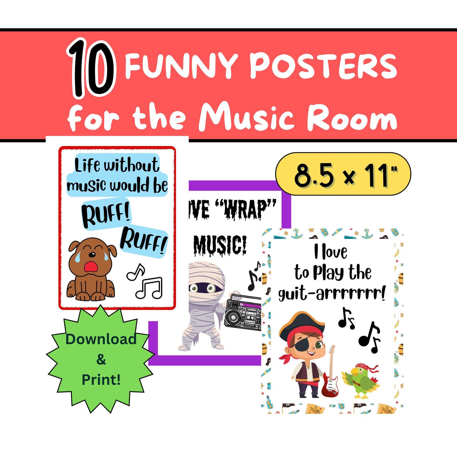 Funny Printable Posters for the Music Room | Elementary General Music ...