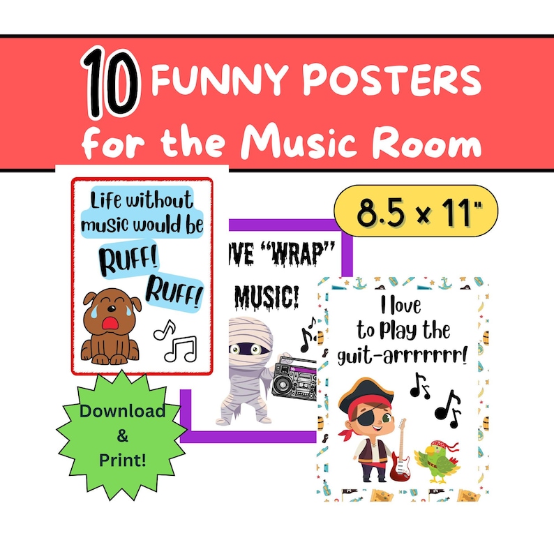 Funny Printable Posters for the Music Room | Elementary General Music ...