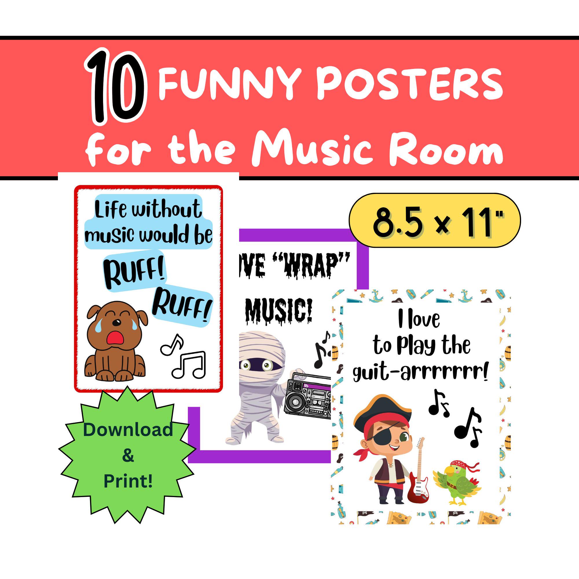 Funny Printable Posters for the Music Room | Elementary General Music ...