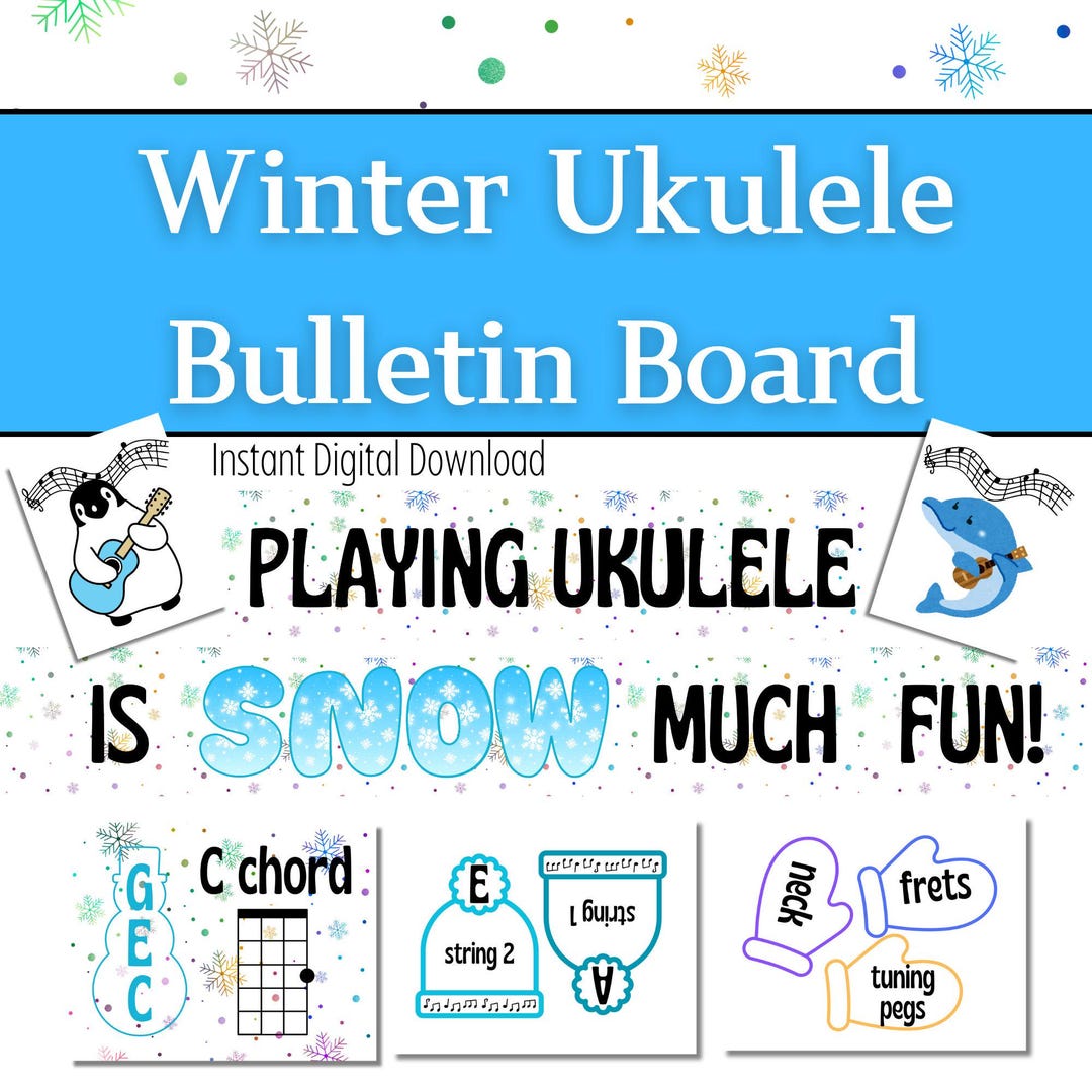 Printable Ukulele Bulletin Board for Elementary General Music Classroom ...