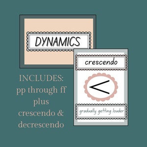 Printable Dynamics Posters for the Elementary Music Classroom, General ...