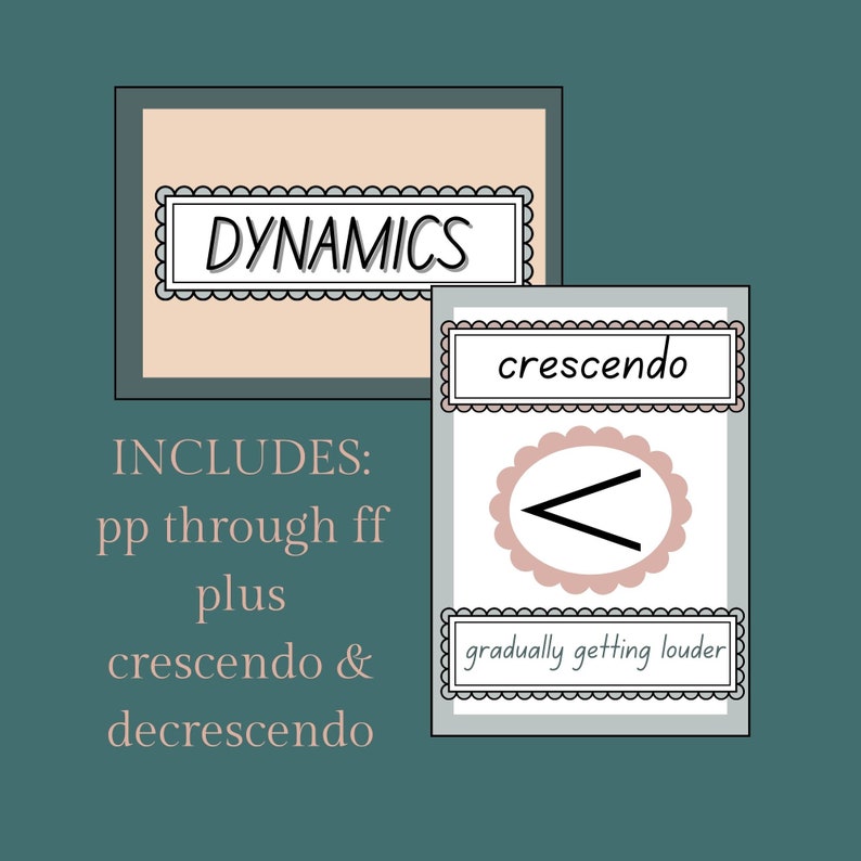 Printable Dynamics Posters for the Elementary Music Classroom, General ...