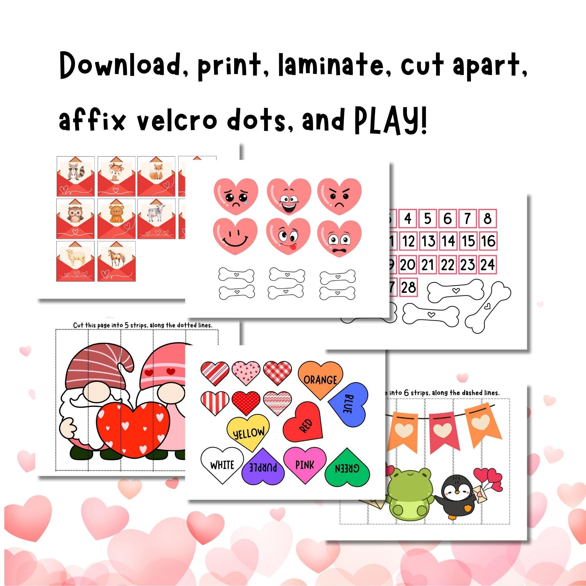 Valentines Day Toddler Busy Book Pre K Quiet Book | Printable Busy Book ...