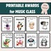 Printable Awards for Elementary Music | General Music Class Awards ...