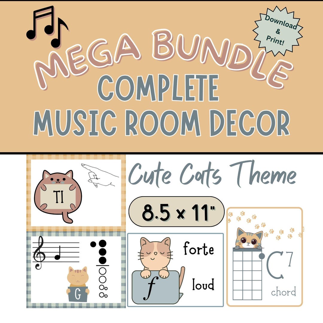 Music Room Decor Bundle | Elementary Music Posters Bulletin Board ...
