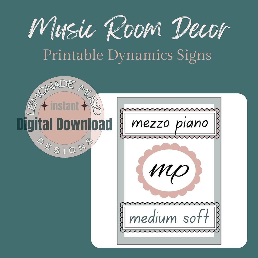 Printable Dynamics Posters for the Elementary Music Classroom, General ...