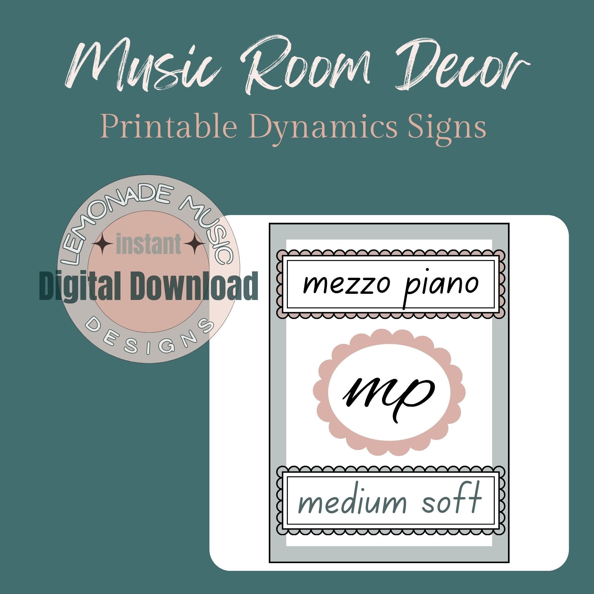 Printable Dynamics Posters for the Elementary Music Classroom, General ...
