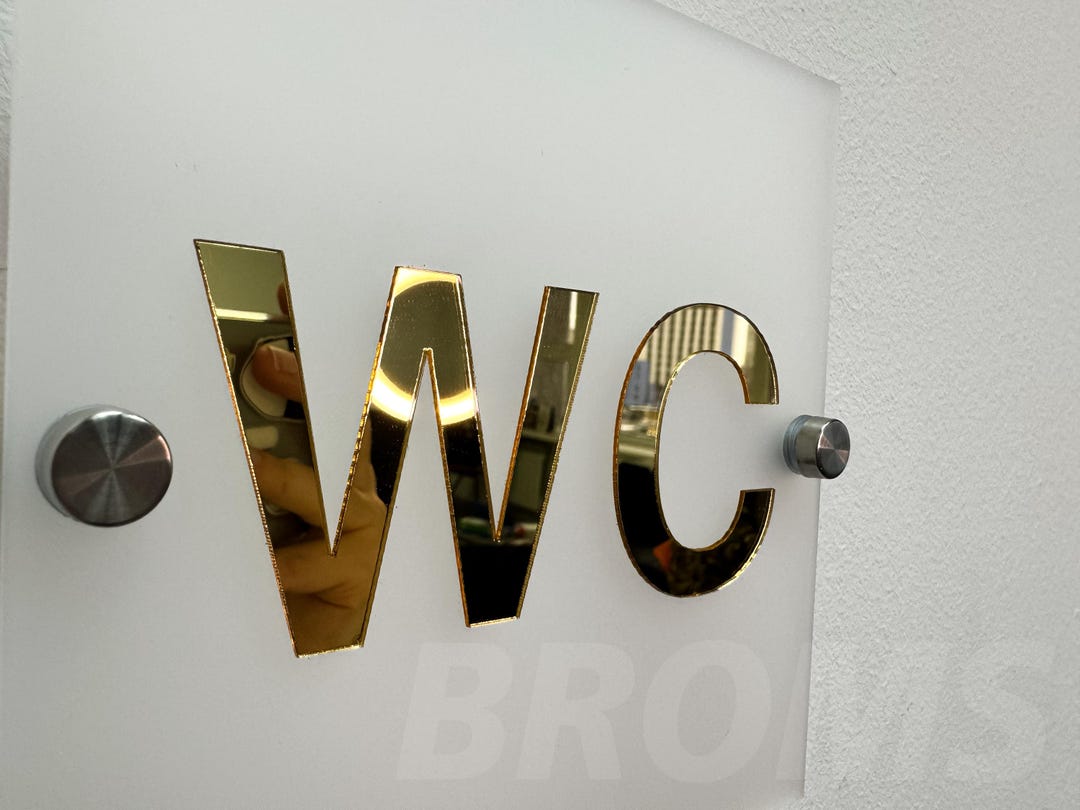 Acrylic Restroom Signs, Bathroom Door Plaques, WC Door Signage, Toilet ...