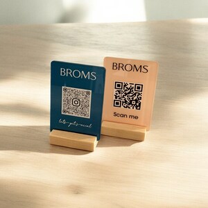 Shop QR Code Sign Mini Custom Business Social Media Payment Method Bar ...