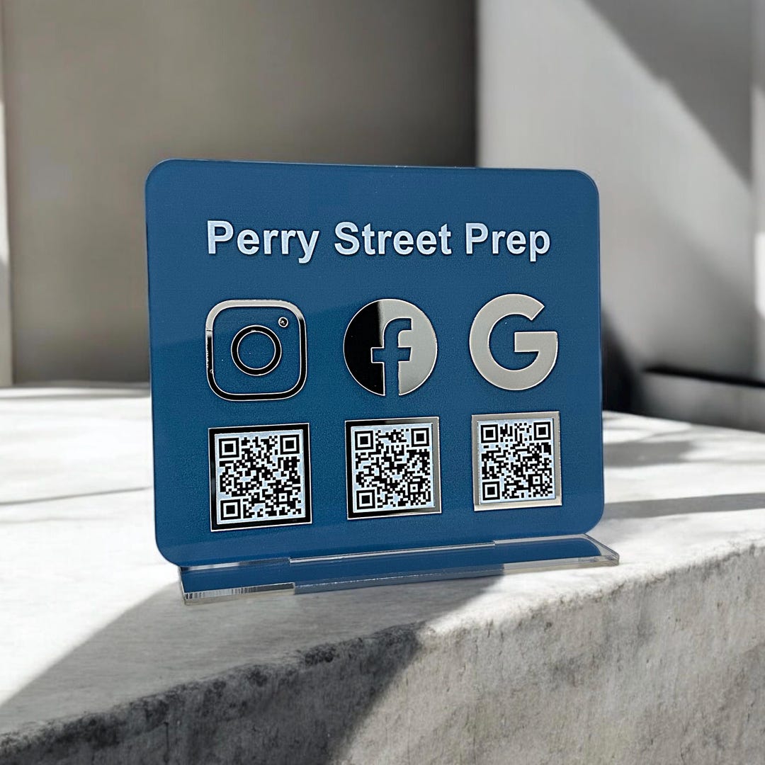 Acrylic QR Code Display Stand, Multi Code Sign, Salon Decoration ...