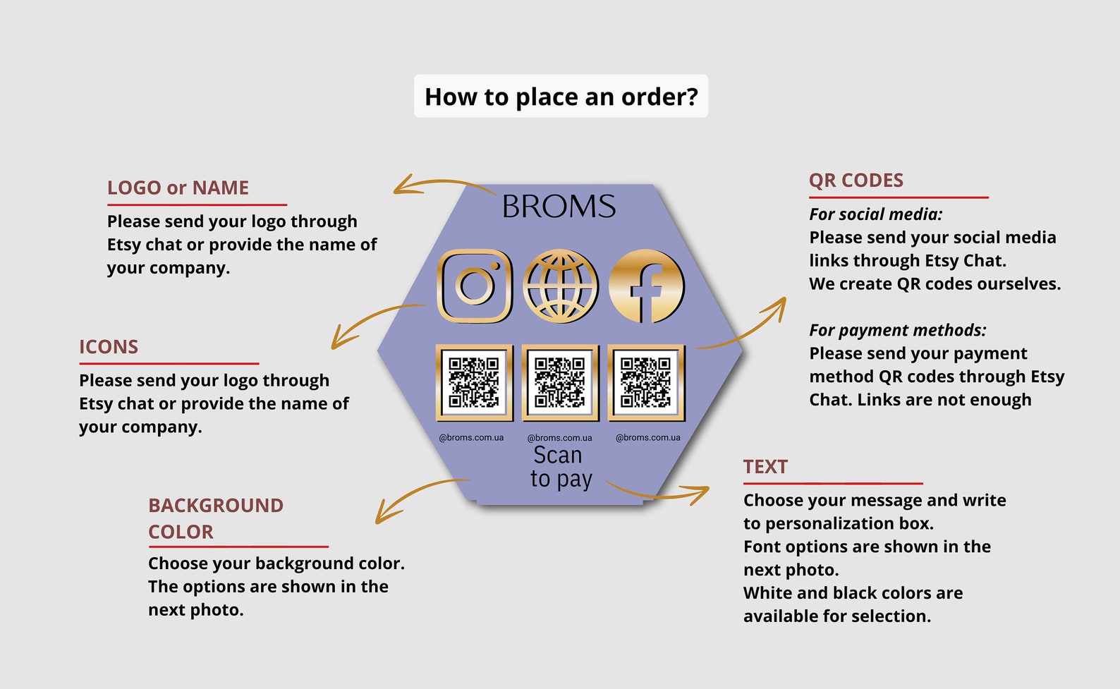 Social Media QR Code Sign, Custom Logo Acrylic Sign, Mini QR Code Sign ...
