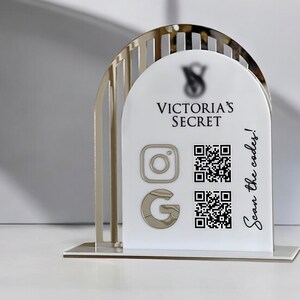 Multi QR Code Business Social Media Sign Instagram Facebook Web Social ...