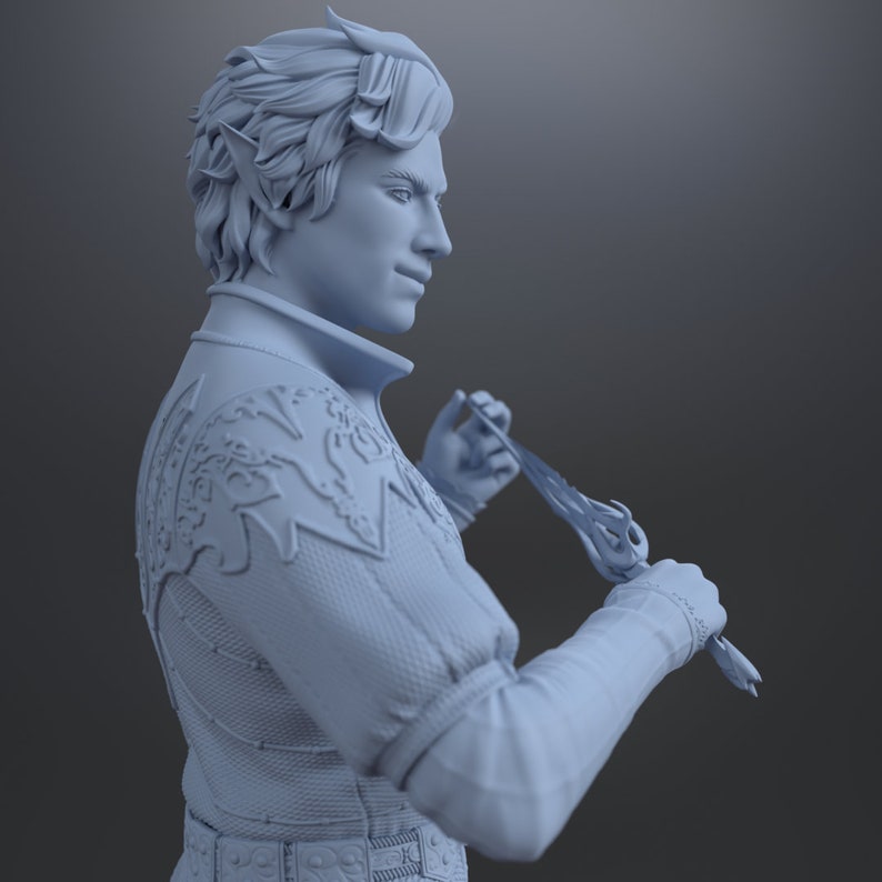 Astarion Baldur's Gate 3 Figurine 3D Printed Model Ready for Priming ...