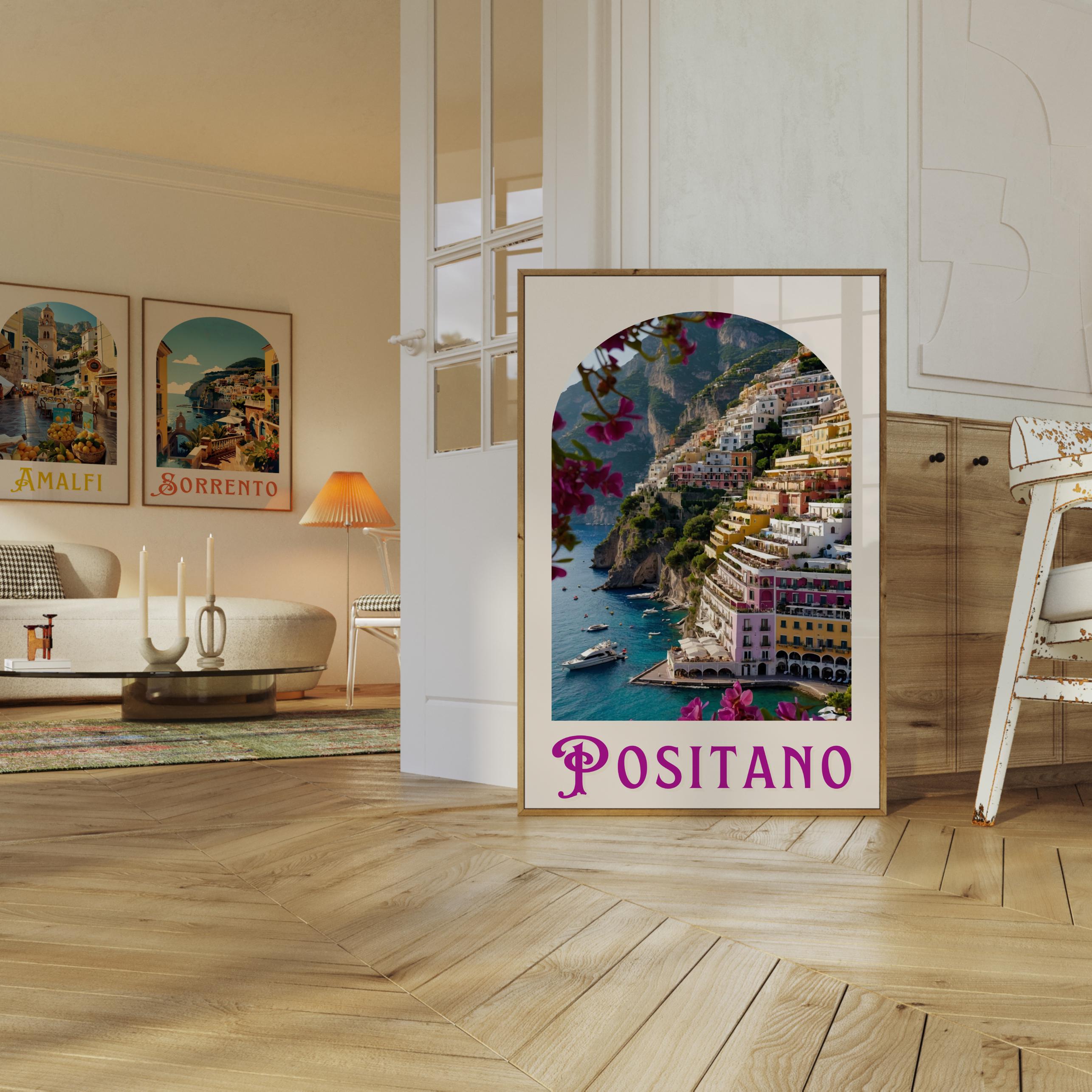Positano Poster, Amalfi Coast Print, Valentines Gift for Her ...