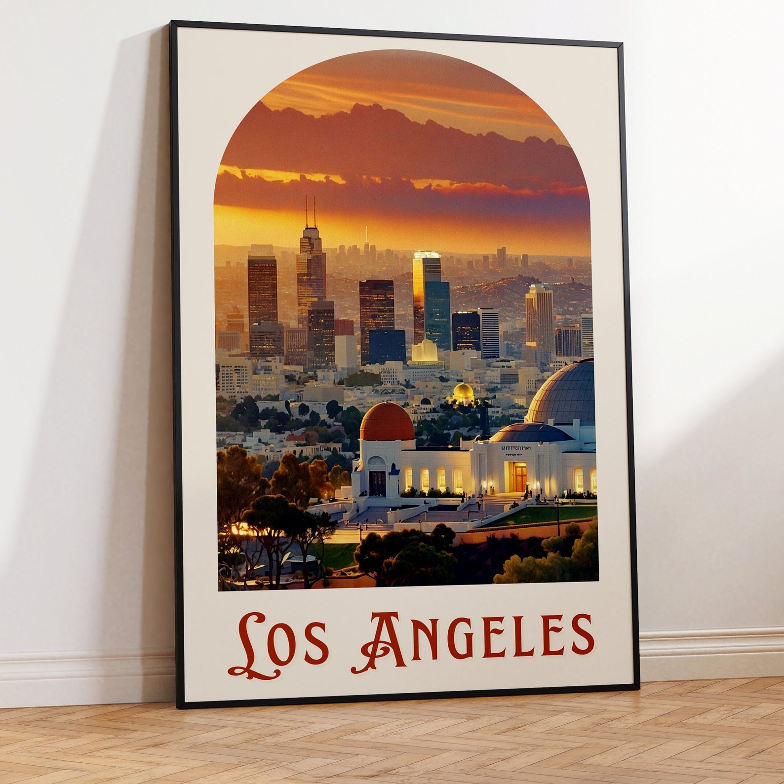 Los Angeles Print, California Print, Digital Download Art, Retro LA ...