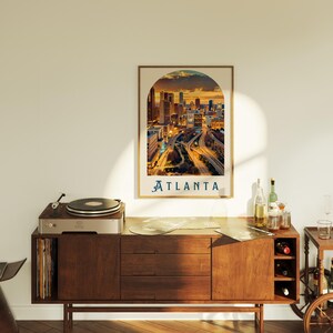 Atlanta Wall Art, Retro Atlanta Poster, Atlanta Poster, Atlanta Art ...